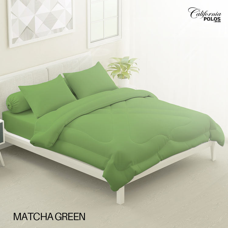 Bed Cover California Polos Fitted - Matcha Green | My Love Bedcover